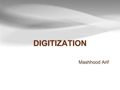 Digitization In Arcgis Ppt
