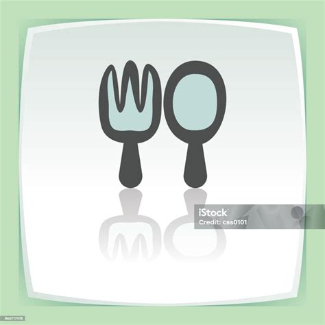 벡터 윤곽선 포크와 숟가락 아이콘입니다 현대 Infographic 로고와 그림입니다 0명에 대한 스톡 벡터 아트 및 기타 이미지