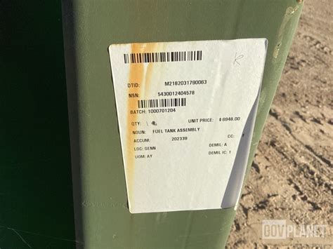 Surplus Isometrics Sixcon Fuel Tank In Yermo California United States