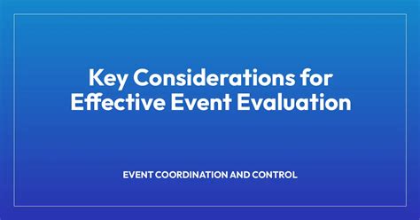 Key Considerations For Effective Event Evaluation • Event Management Evm Institute