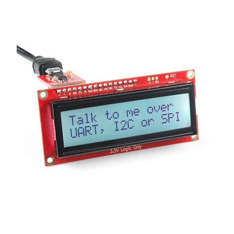 Sparkfun 16x2 Serlcd Black On Rgb 33v Lcd 14072 Core Electronics Australia