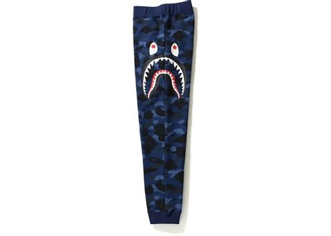 Bape Color Camo Side Shark Slim Sweat Pants Pants Blue Mens Us