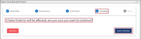 Bulk Edit Sales Order List View