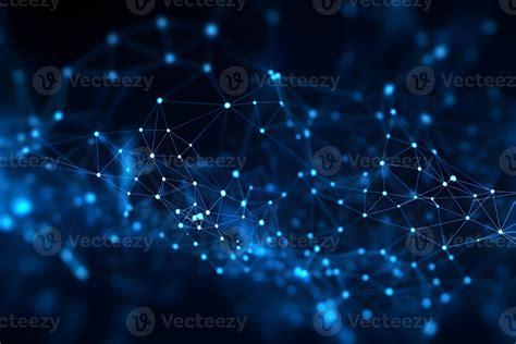 Ai Generated 3d Rendering Abstract Futuristic Dots And Lines Computer Geometric Digital