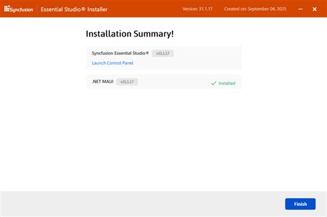 Installing Syncfusion® Net Maui Web Installer Syncfusion®