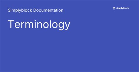 Terminology Simplyblock Documentation