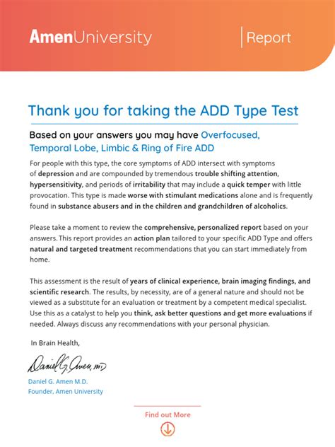 13 Add Type Test Pdf Attention Deficit Hyperactivity Disorder Cingulate Cortex