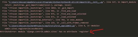 Python Why Ntribadminsites Has No Attribute Register