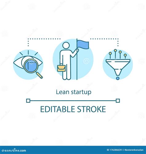 Lean Startup Outline Icons Collection Lean Startup Agile Methodology Business Iterative