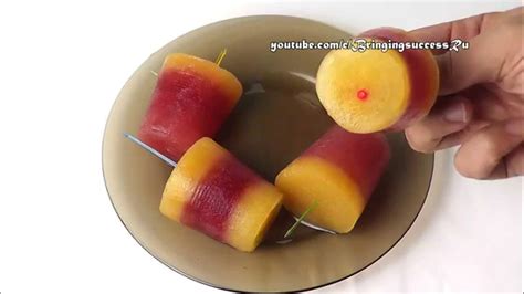 Мороженое фруктовый лед своими руками в домашних условиях замороженный сок Youtube