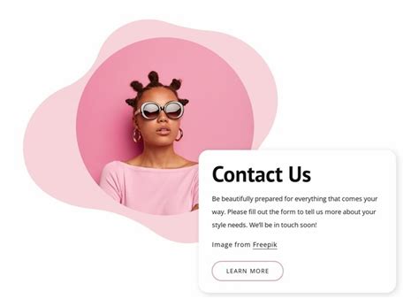 Beauty Salon Contact Us Block Html Code Example