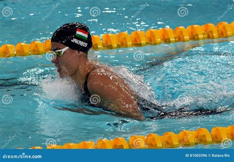 Hungarian Swimmer Zsuzsanna Jakabos Editorial Photo Image Of Lane Athlete 81003396