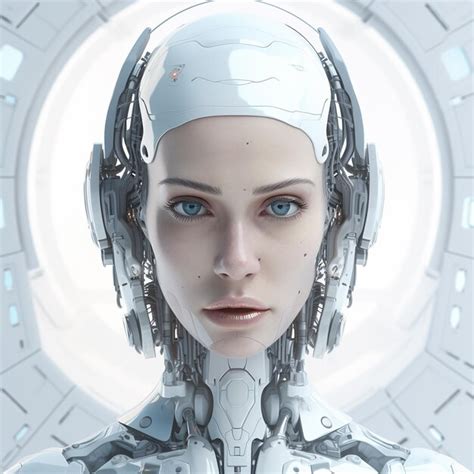 Female Robot Artificial Intelligence Concept Premium Ai Generated Image