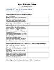 1681765479 MCCG146 Portfolio Project Coding Template Docx MCCG146 CPT And HCPCS Level II