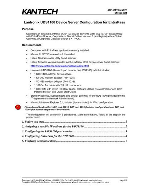 Lantronix Uds1100 Setup Kantech