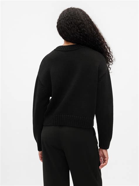 Cheap Black Oversized V Neck Sweater New Arrivals Oak Fort Sweaters Oak