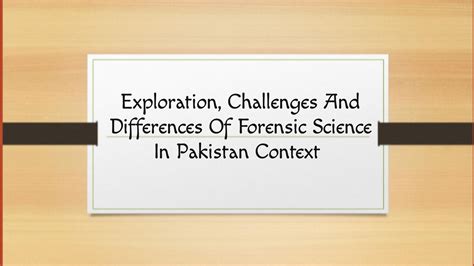 Solution Challenges And Difference In Forensic Science Complete Pdf