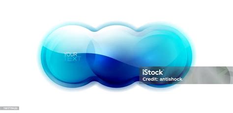 유리 유체 배너 모양 브랜딩 로고 광택 템플릿 벡터 동적 스플래시 미니멀 한 디지털 미래 지향적 인 개념 개념에 대한 스톡 벡터 아트 및 기타 이미지 Istock