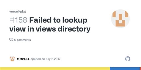 Failed To Lookup View In Views Directory Issue Vercel Pkg GitHub
