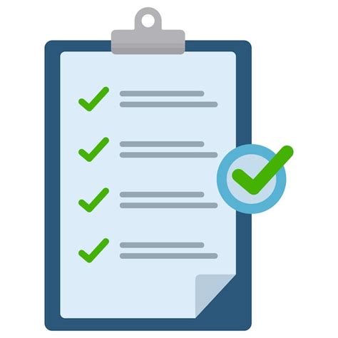 색 배경 에 고립 된 평평 한 스타일 의 체크리스트 아이콘 을 가진 클립보드 프리미엄 벡터