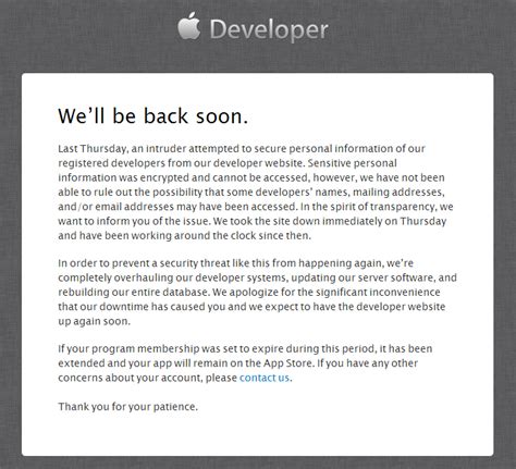 Apples Developer Portal Confirmed To Have Been Breached Techgage
