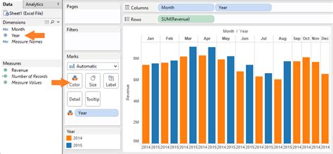 Tableau Bar Chart Different Colors How To Show Positive And Negative Colors In Chart In Tableau