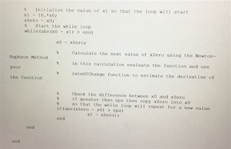 Solved 8 Initialize The Value Of X1 So That The 1oop Will