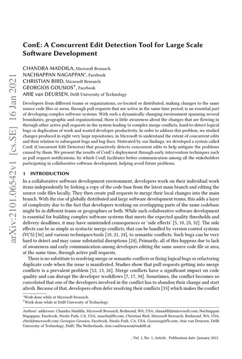 Pdf Cone A Concurrent Edit Detection Tool For Large Scalesoftware