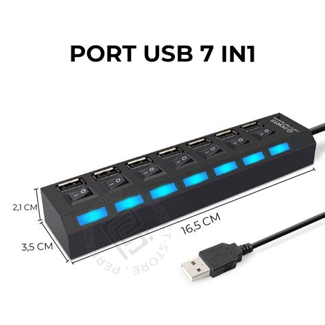 USB HUB Tombol Saklar ON OF Sambungan Kabel Adaptor USB Port Colokan Penghubung Kabel Mouse