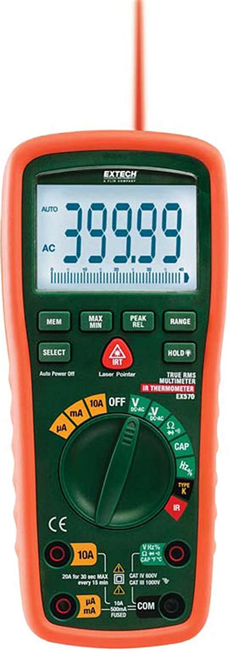 Extech Instruments Ex570 True Rms Industrial Multi Meter With Ir Thermometer Bigamart