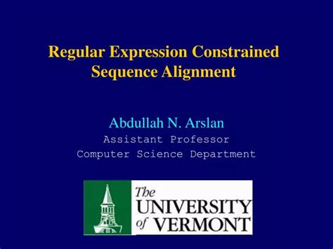 Ppt Regular Expression Constrained Sequence Alignment Powerpoint
