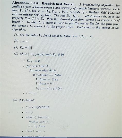 Assumed In Example 2 Apply Algorithm 9 3 8 To Find A Chegg