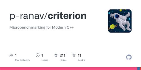 Github P Ranav Criterion Microbenchmarking For Modern C
