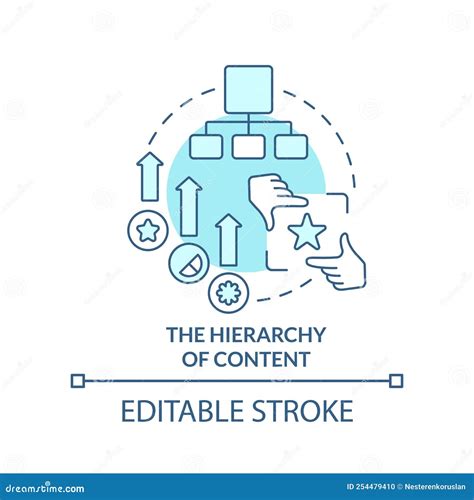 Hierarchy Of Content Concept Icon Cartoon Vector 254540527