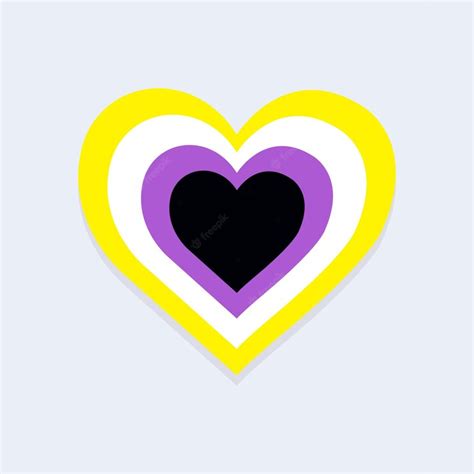Premium Vector Non Binary Flag In Heart Shape