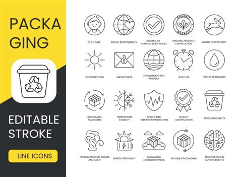 Expiry Date And Service Life Line Icon Set Vector Image