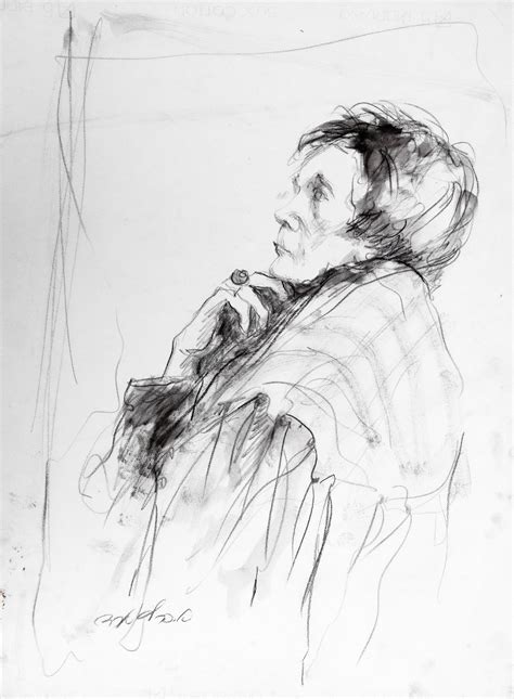 Esther Peretz Arad Old Woman In Profile Goldmark