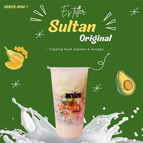 Jual Es Teler Sultan Viral Original Cup Besar 22oz Dan Cup Mini 16oz
