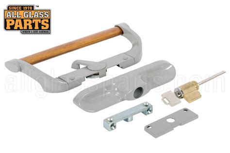 Sliding Glass Door Handle Grey Keyed All Glass Parts