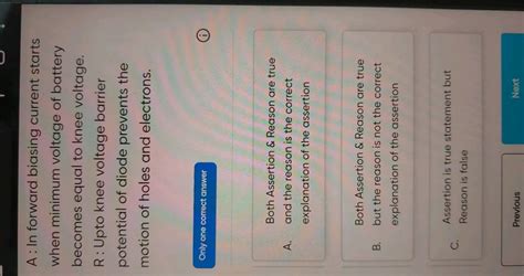A In Forward Biasing Current Starts When Minimum Voltage Of Battery Bec
