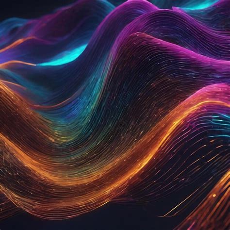 Premium Ai Image 3d Digital Dynamic Wave Flow Digital Structure Secure Cybersecurity Data