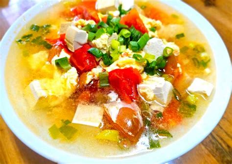 蕃茄豆腐蛋花湯 食譜與作法 By 魏鈺娟（娟娟廚房創意料理） Cookpad