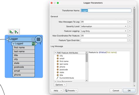 Fme Flow Debugging Toolbox Logging Tools Fme Support Center