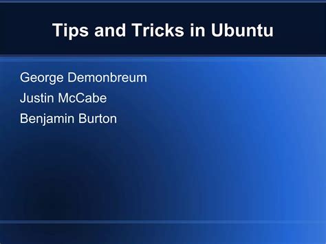 Tips And Tricks Ubuntu Odp Operating Systems Computer Software And Applications