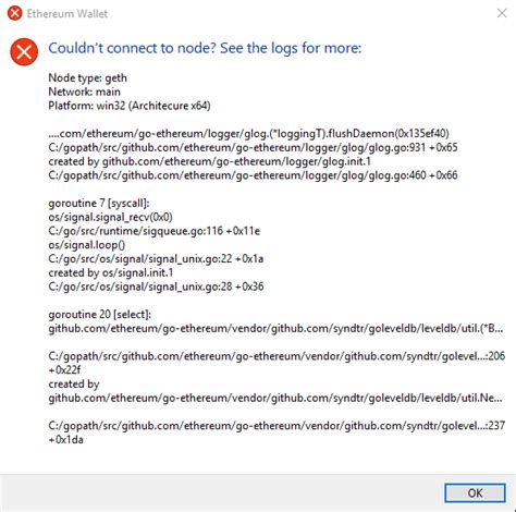 Mist Error Openning The Ethereum Wallet Win64 0 8 8 On Windows 10