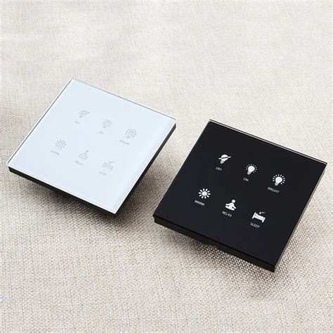 6 Button 12v Dc Rs485 Modbus Protocol Smart Hotel Light Touch Switch Light Touch Switch And