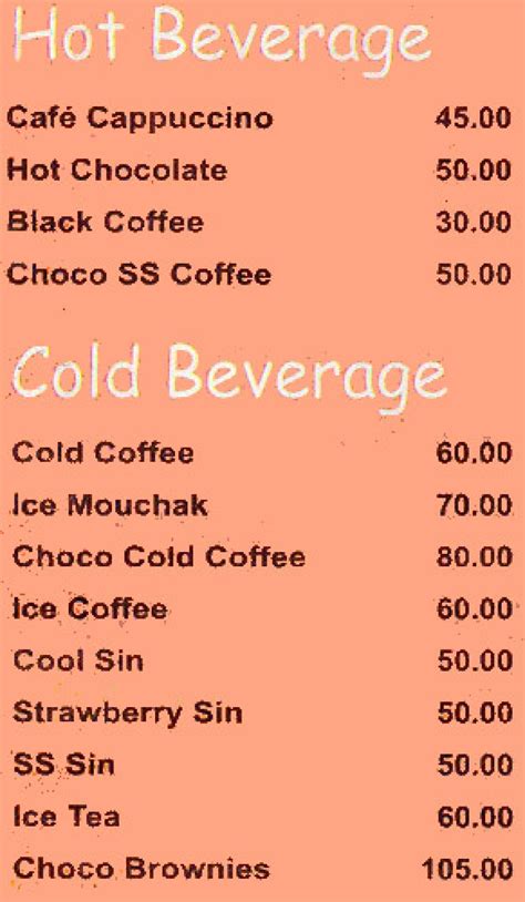 Sip N Spice Cafe And Pastries Menu Menu For Sip N Spice Cafe And Pastries