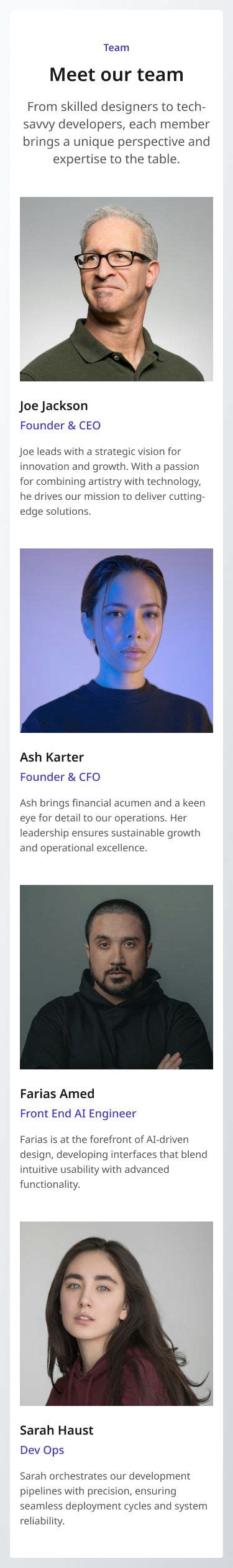 Challenge Team Section Greatfrontend Projects Real World Project Challenges