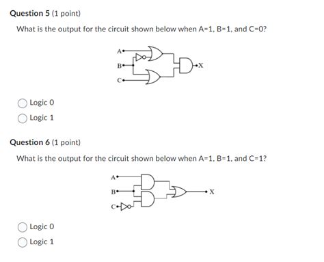 Solved What Is The Output For The Circuit Shown Below When Chegg