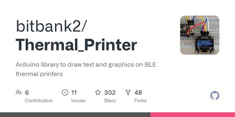 GitHub Bitbank Thermal Printer Arduino Library To Draw Text And Graphics On BLE Thermal Printers